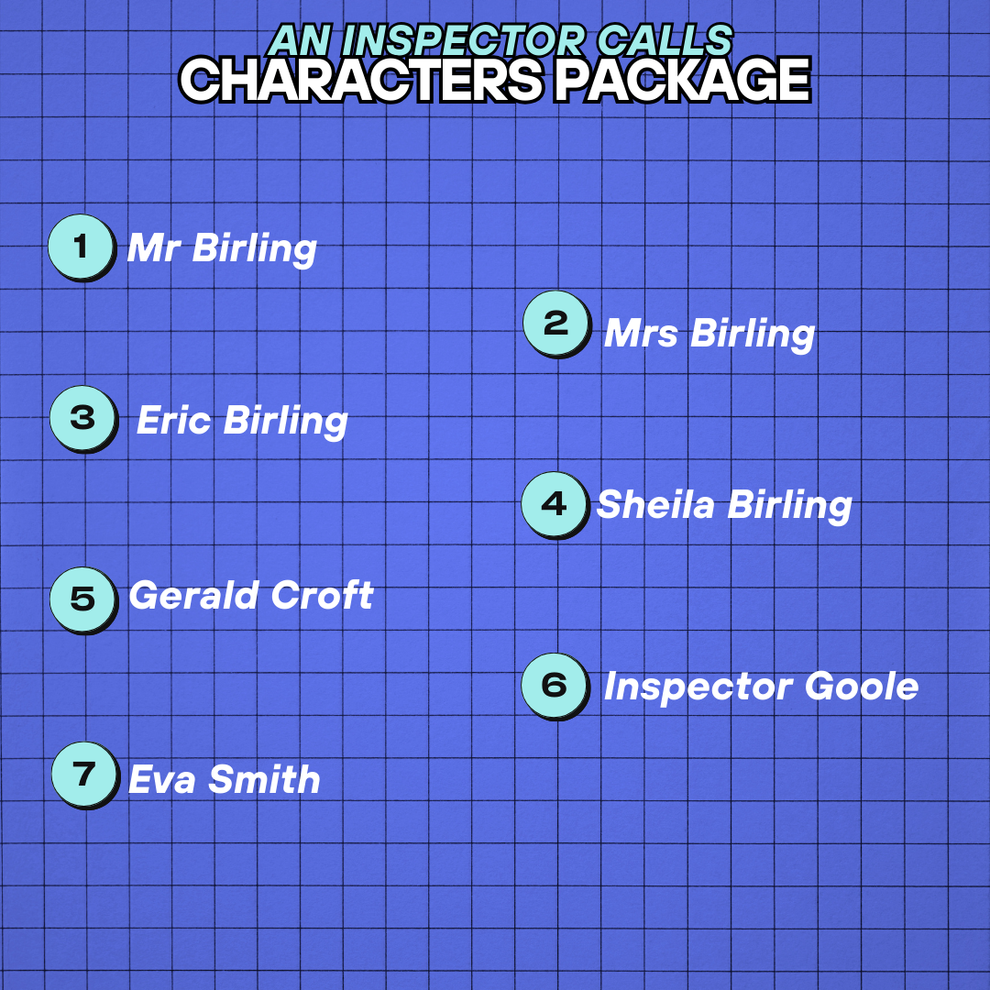 Inspector Calls Revision Flashcard Set (All Characters) – The Tutor Who ...